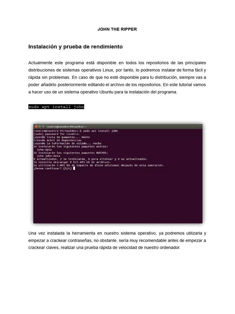 P2 - John The Ripper | PDF | Contraseña | Software