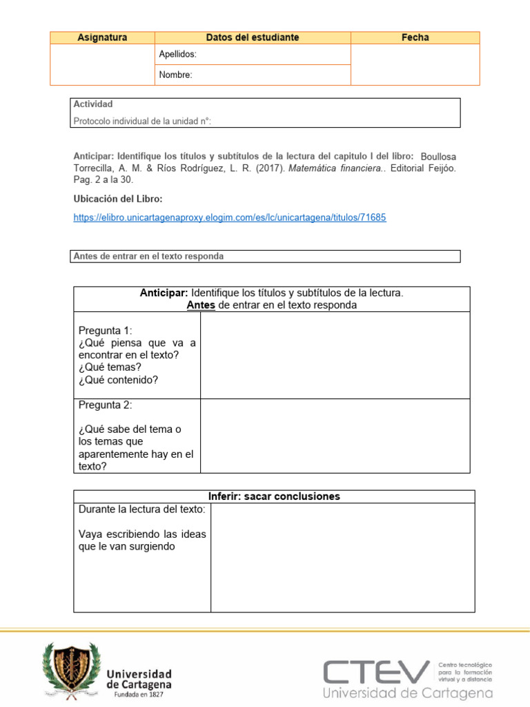 Plantilla Protocolo Individual | PDF | Aprendizaje | Cognición