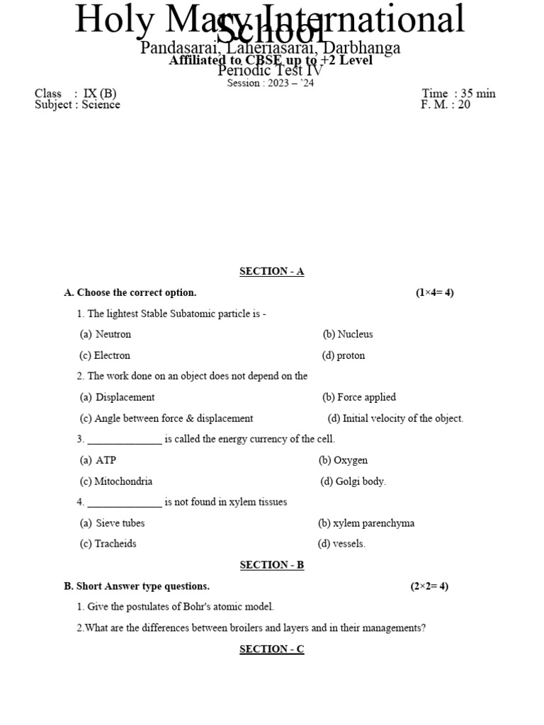 Class 9 B | PDF | Force | Atomic Nucleus
