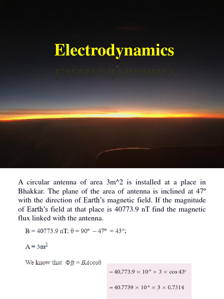 Electrodynamics | Download Free PDF | Magnetic Field | Electric Current