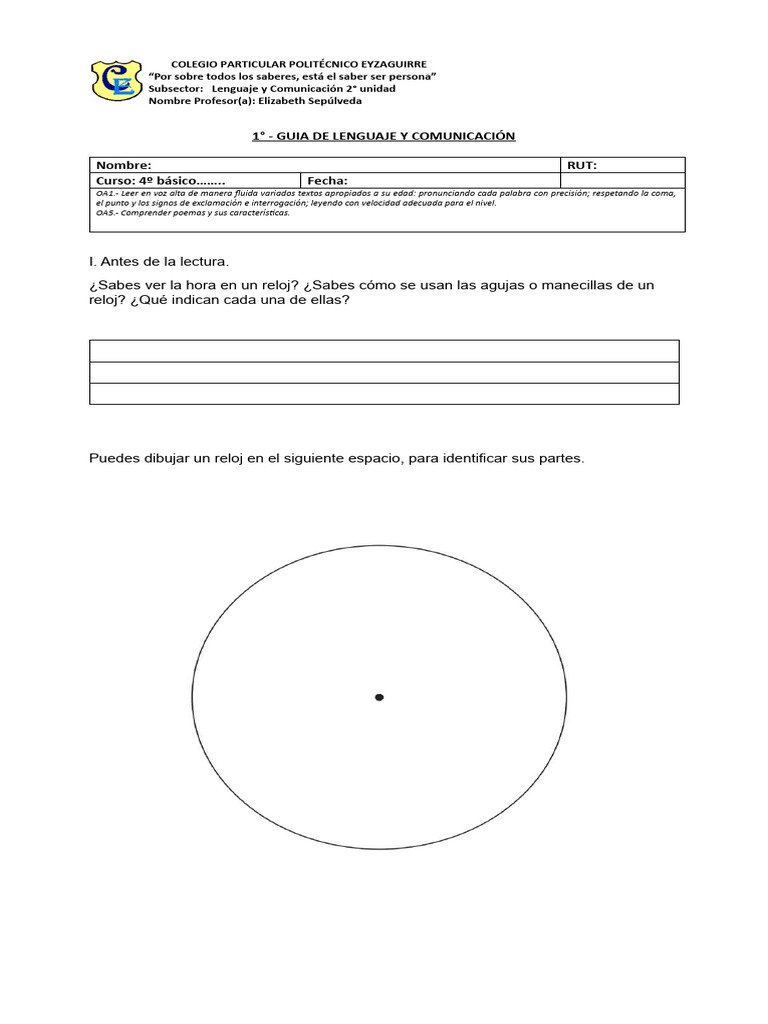 Poemas Cortos y Rimas para Niños | PDF | Reloj