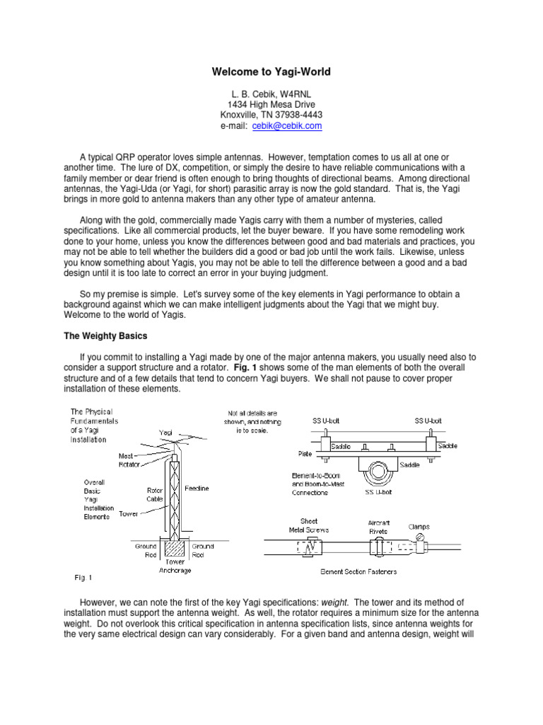 Welcome To Yagi-World | PDF | Antenna (Radio) | Electronics