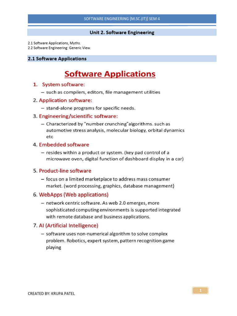 Unit 2 - SE - Software Engineering | PDF | Software Development | Software