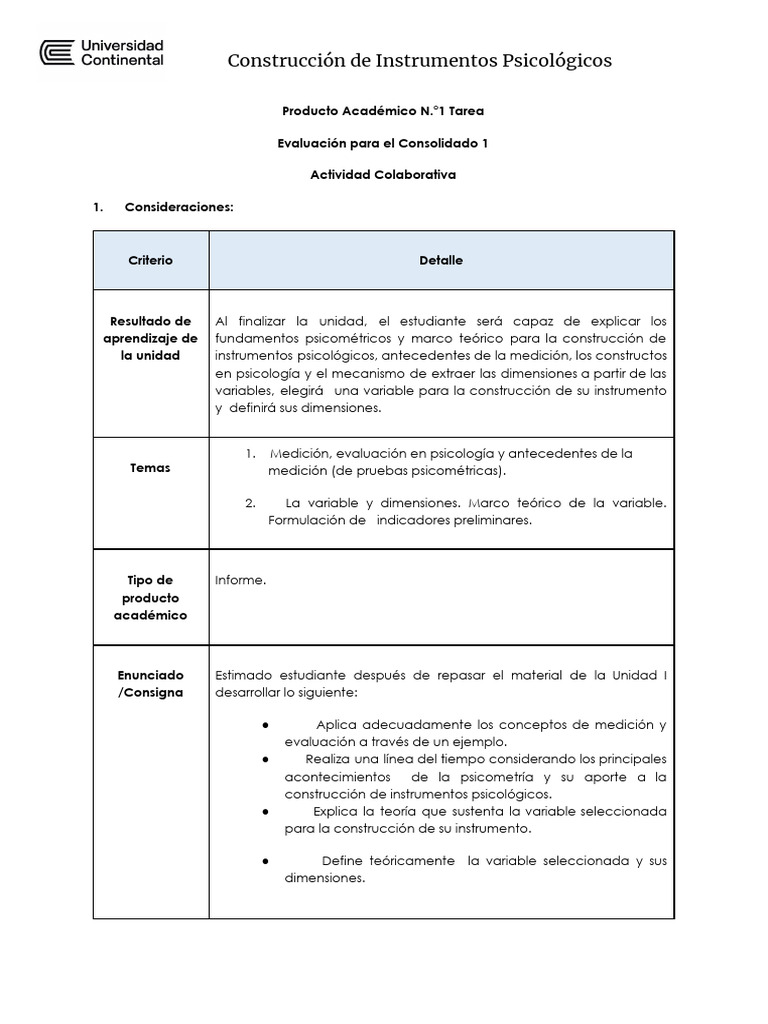 Pa 1 Construccion de Instrumentos Psicologicos | Descargar gratis PDF ...