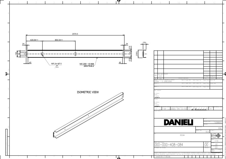 Isometric View: MC 200 - IS 808 200x75x6.2 | PDF