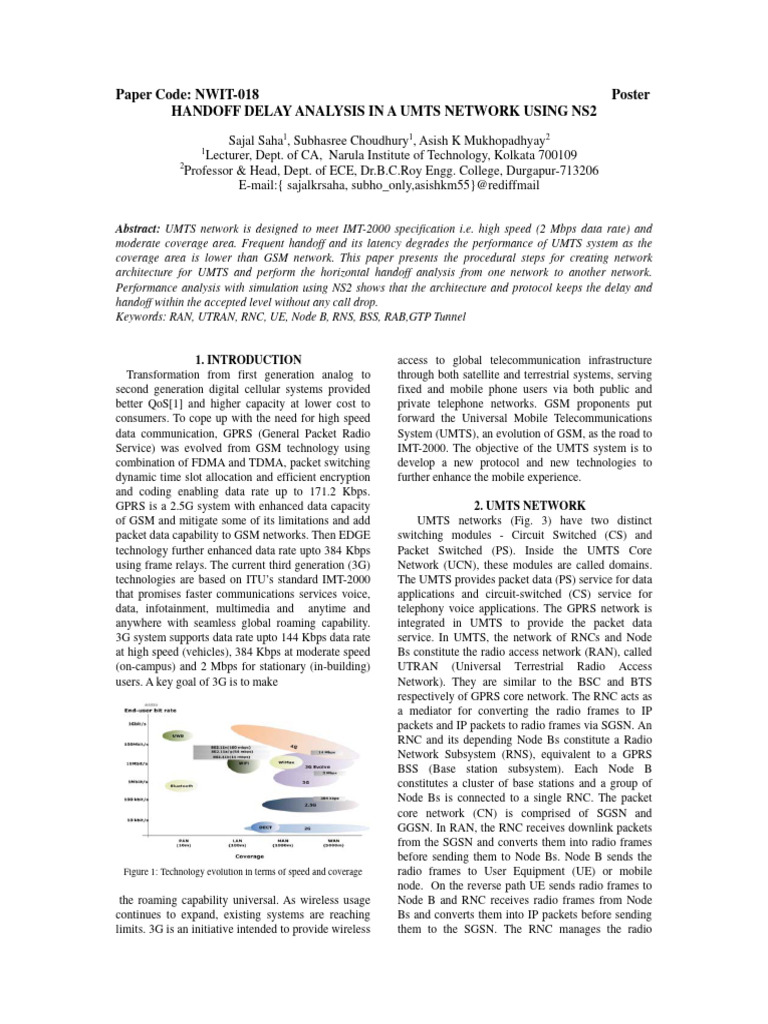 2009C3IT UMTS Cameraready | PDF | Computer Network | Computer Engineering