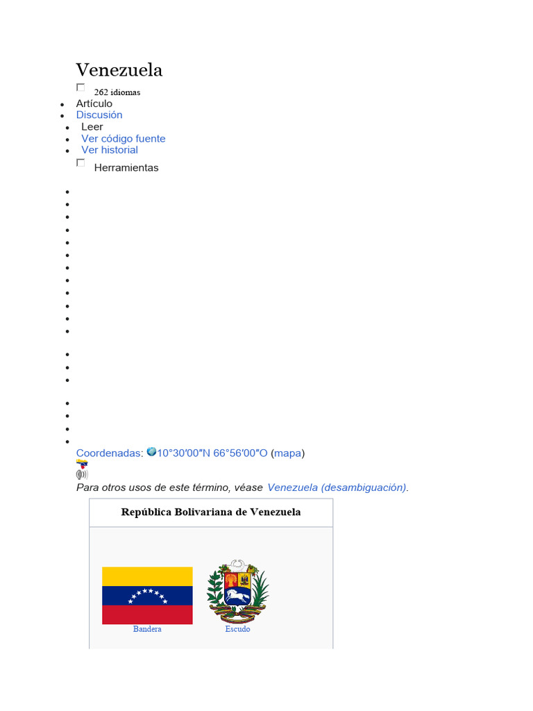 Información sobre Venezuela y su historia | PDF | Venezuela | caribe