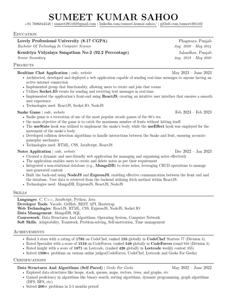 Jake_s_Resume (1) | PDF | World Wide Web | Internet & Web
