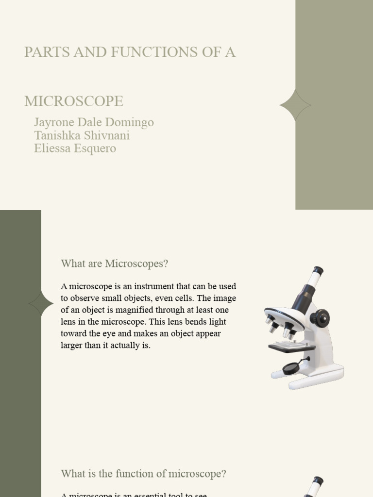 Parts of a Microscope | PDF | Aperture | Microscope