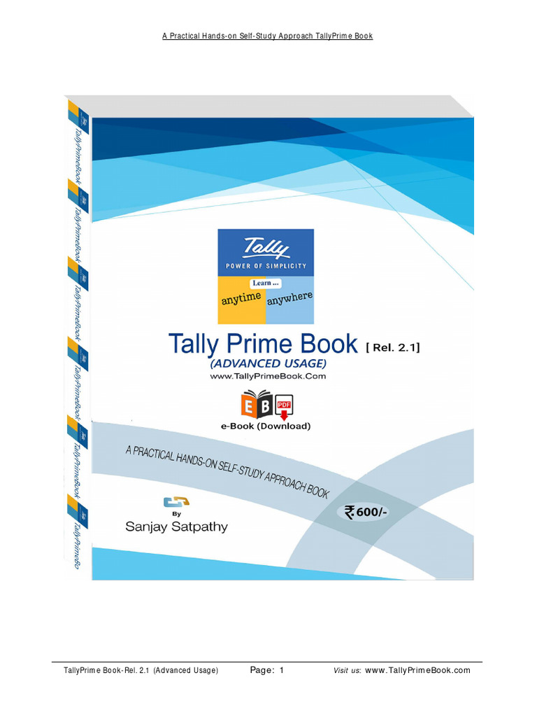Tally Prime e Book | PDF | Receipt | Value Added Tax