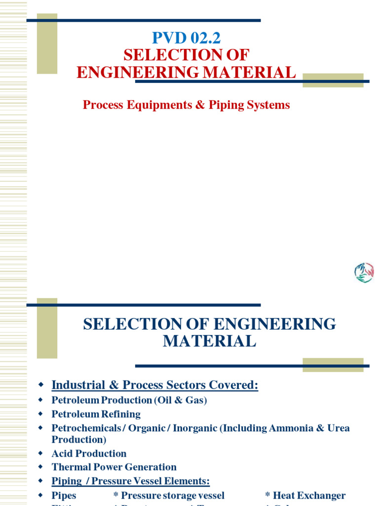 Selection of Engg Materials of Equipment and Piping System | PDF | Stainless Steel | Strength Of ...
