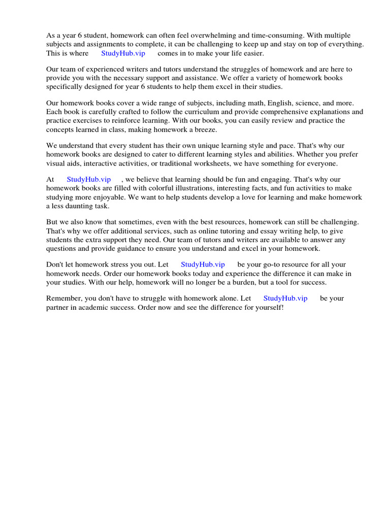 Homework Books Year 6 | PDF | Homework | Learning