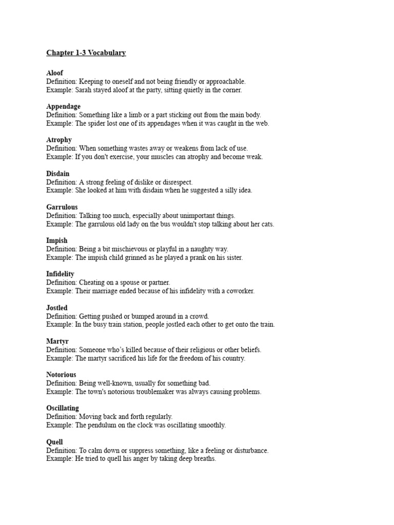 The Kite Runner Vocabulary | PDF | Philosophy | Foreign Language Studies