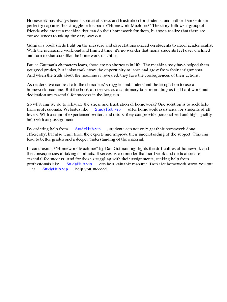 Homework Machine Dan Gutman | PDF | Homework | Amazon Kindle