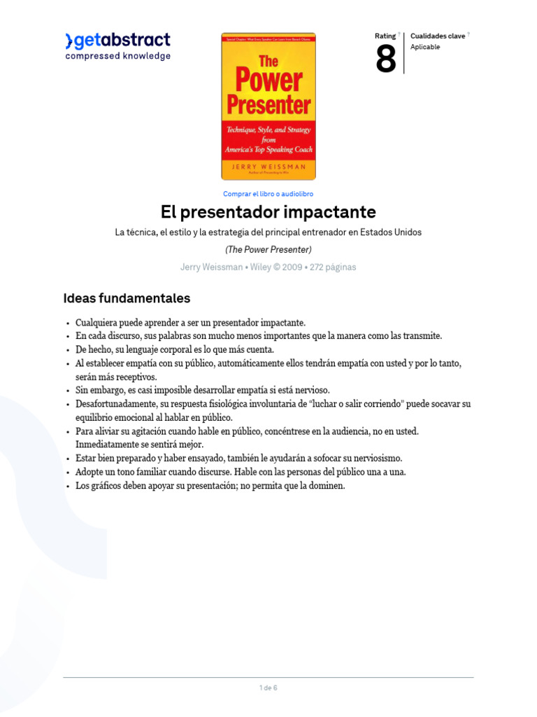 El Presentador Impactante Weissman | PDF | Hablar en público | Bill Clinton