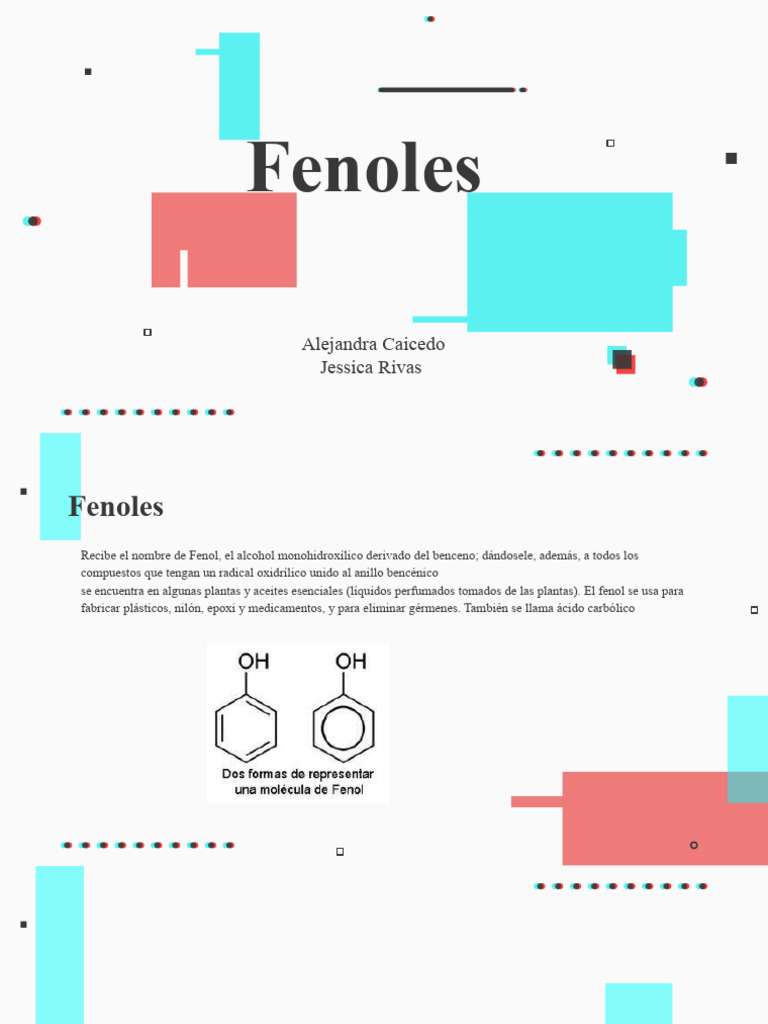 Fenoles: Estructura, Reacciones y Usos | PDF | Benceno | Sustancias ...
