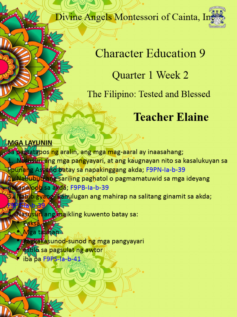 Q1 W1 Filipino 9 Pdf