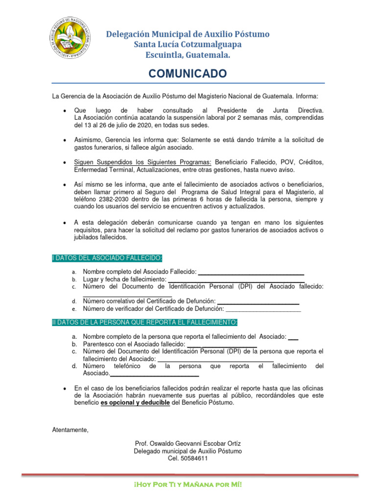 Comunicado 2 | PDF
