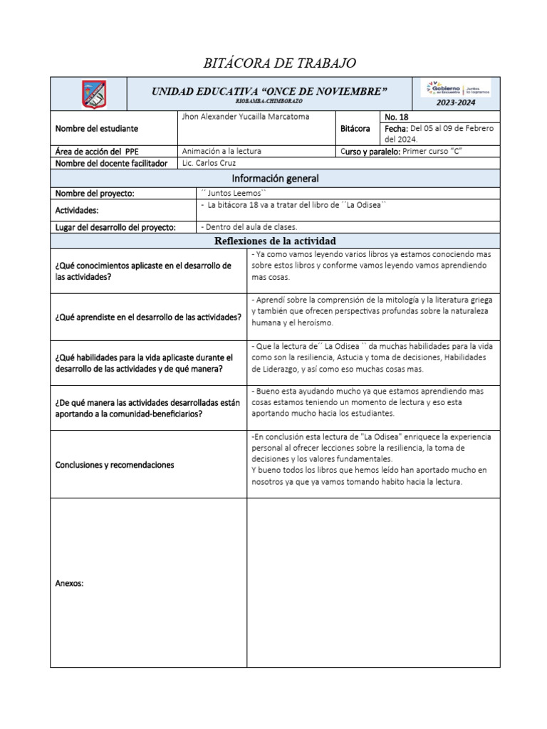 BITACORA[18] | PDF | Aprendizaje | Comunicación humana