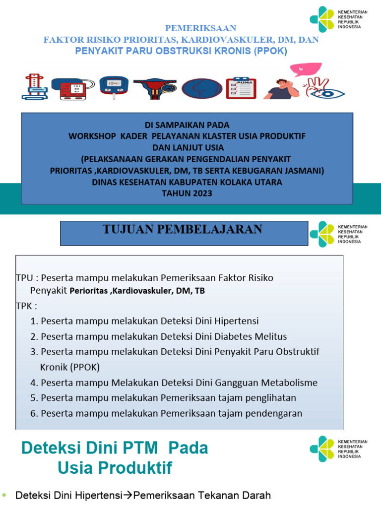 Materi Pemeriksaan FR PTM | PDF