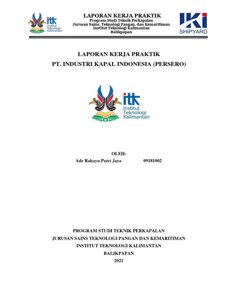 Laporan KP PT Iki | PDF | Teknologi & Rekayasa