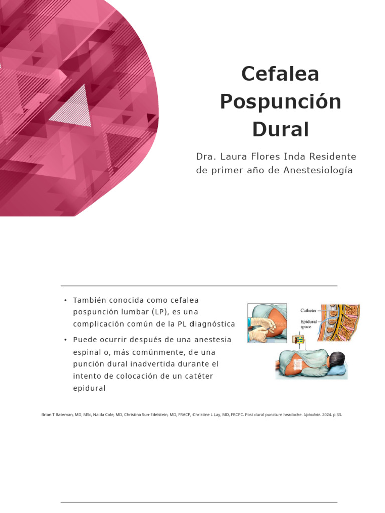 Cefalea Pospunción Dural: Guía Clínica | PDF | Fluido cerebroespinal ...