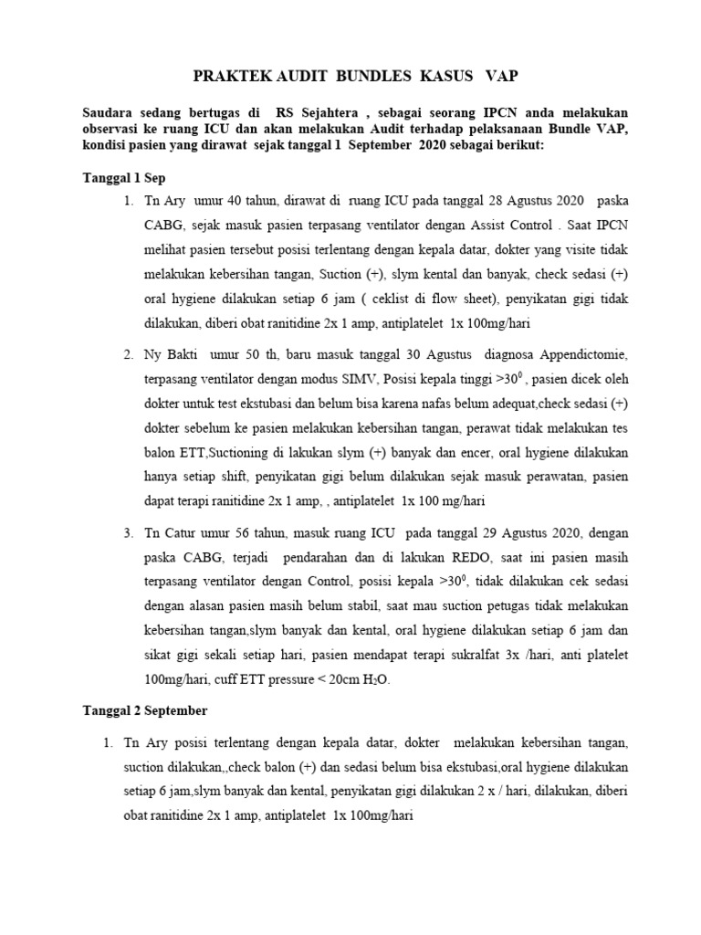 Audit Bundle VAP dan IADP di ICU | PDF