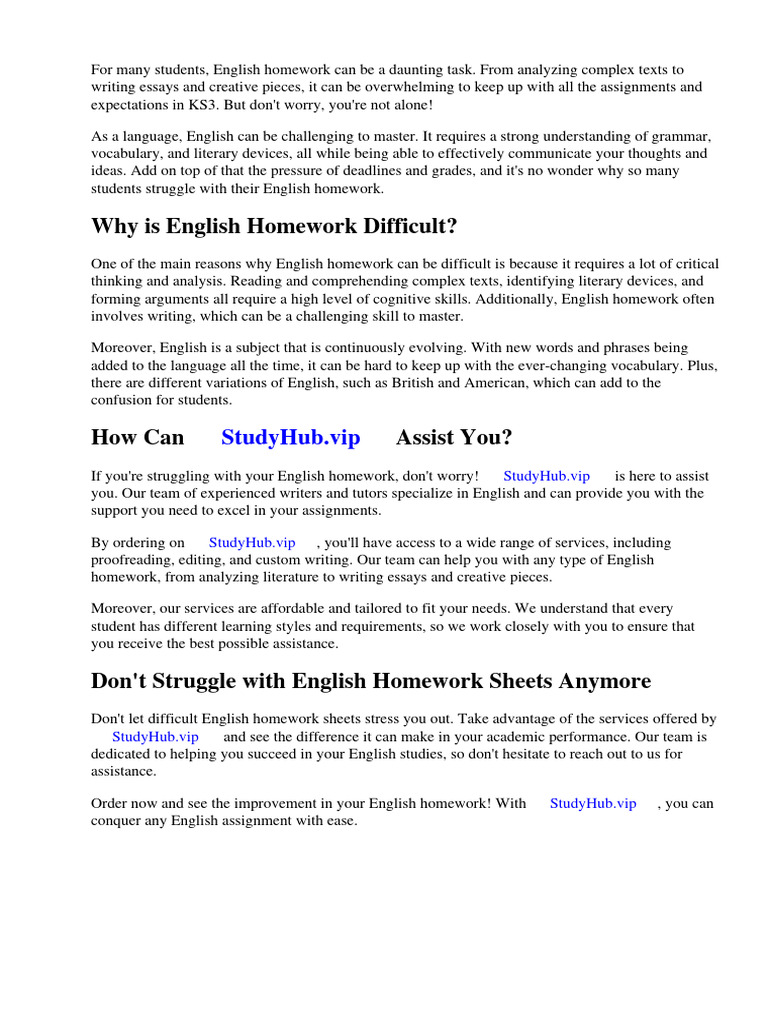 English Homework Sheets Ks3 | PDF | Worksheet | English Language