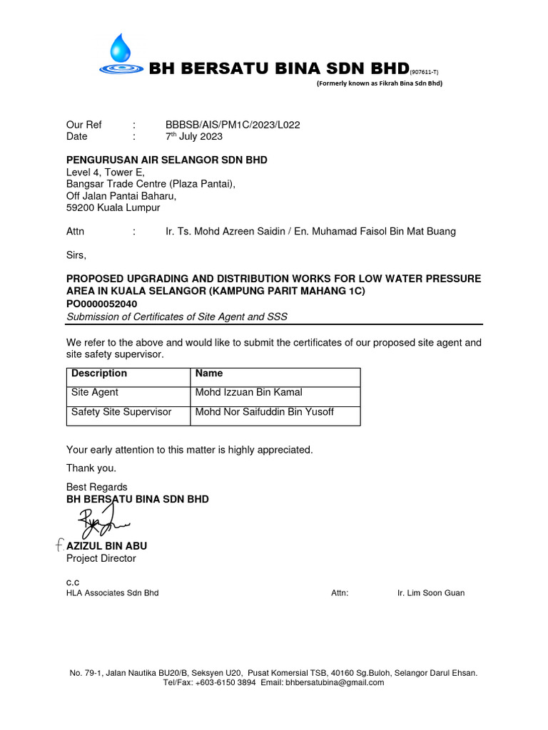 23.07.23 - BBBSB - ais.PM1C.2023.L022 - Submission of Certificate of ...