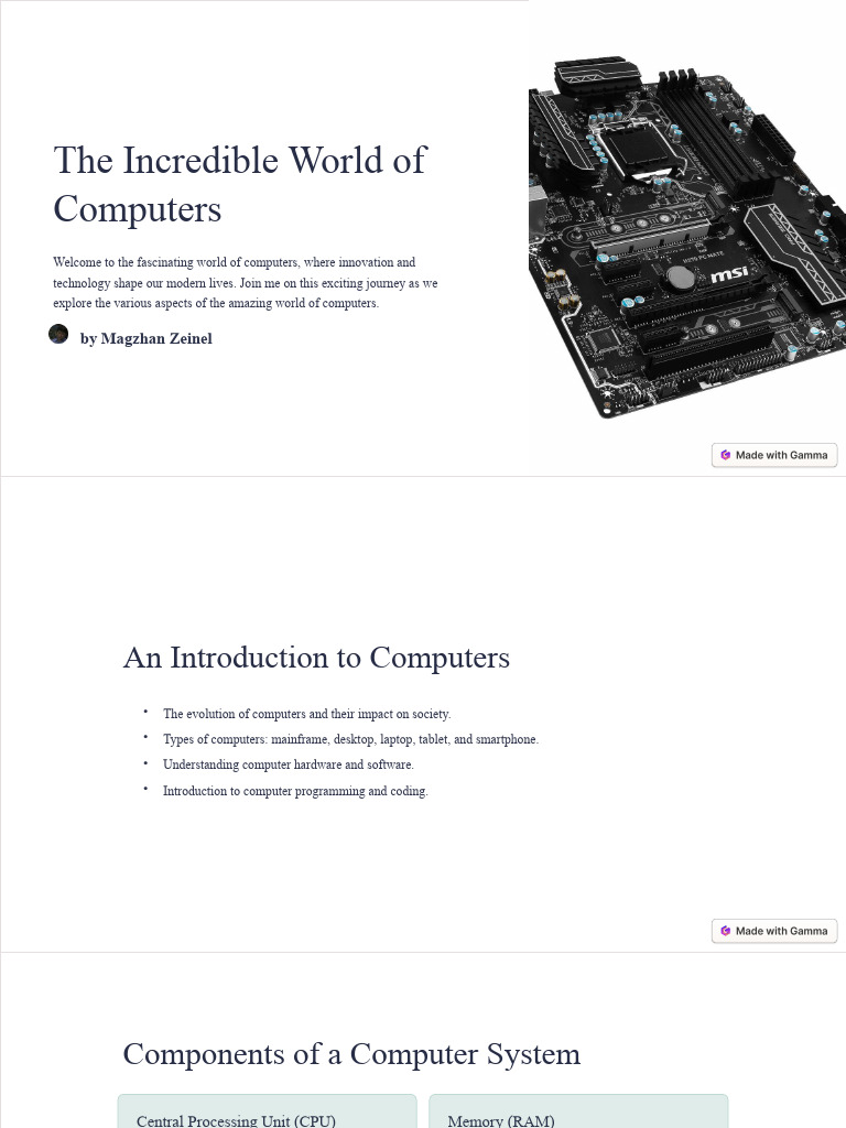 The Incredible World of Computers | PDF | Operating System | Internet ...