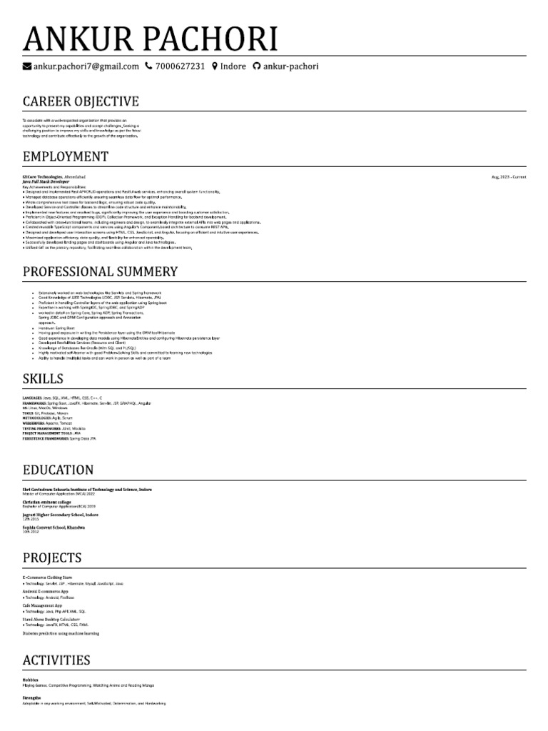 Ankur Resume | PDF