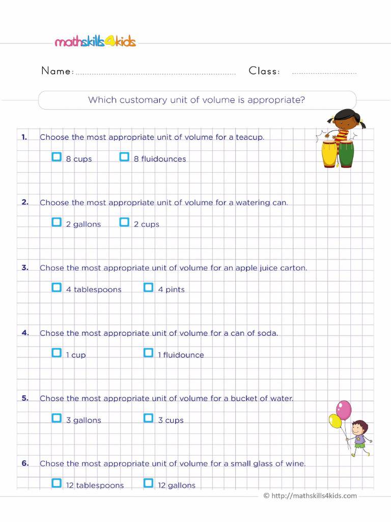 07 Which Customary Unit of Volume Is Appropriate | PDF