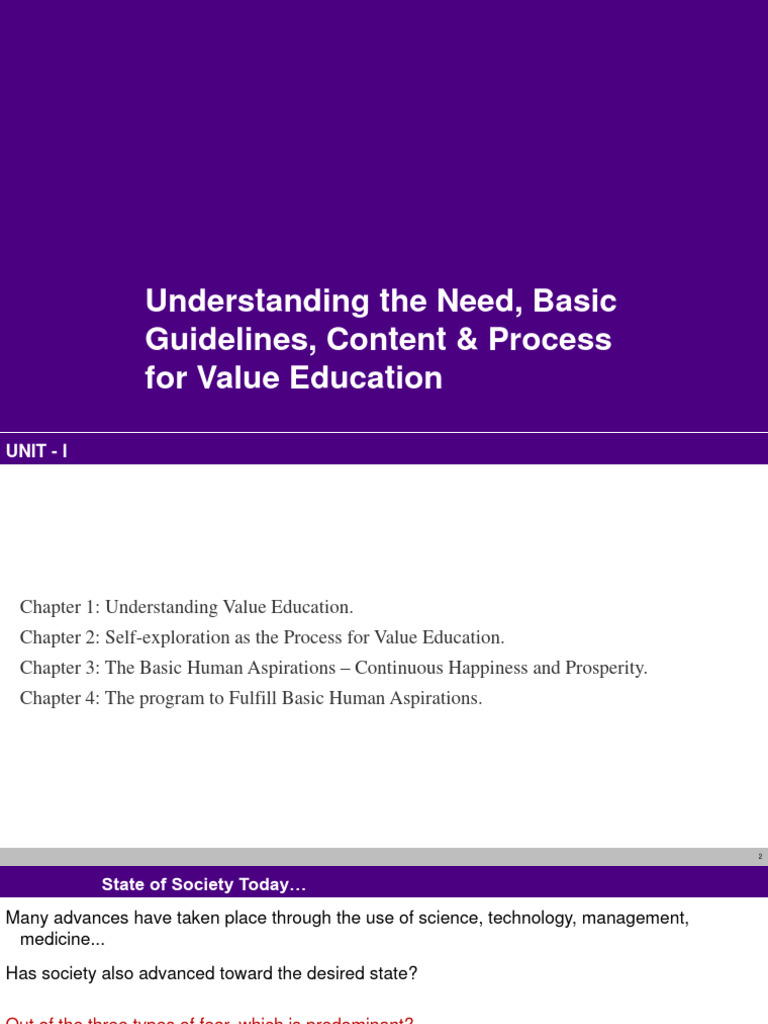 HVPE 0.1 Need, Guidelines, Content & Process of VE v2 | PDF | Rationality | Reason