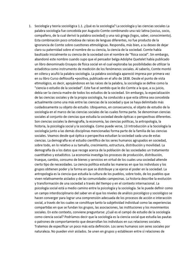Sociología y Teoría Sociológica 1 | PDF | Sociología | Emile Durkheim