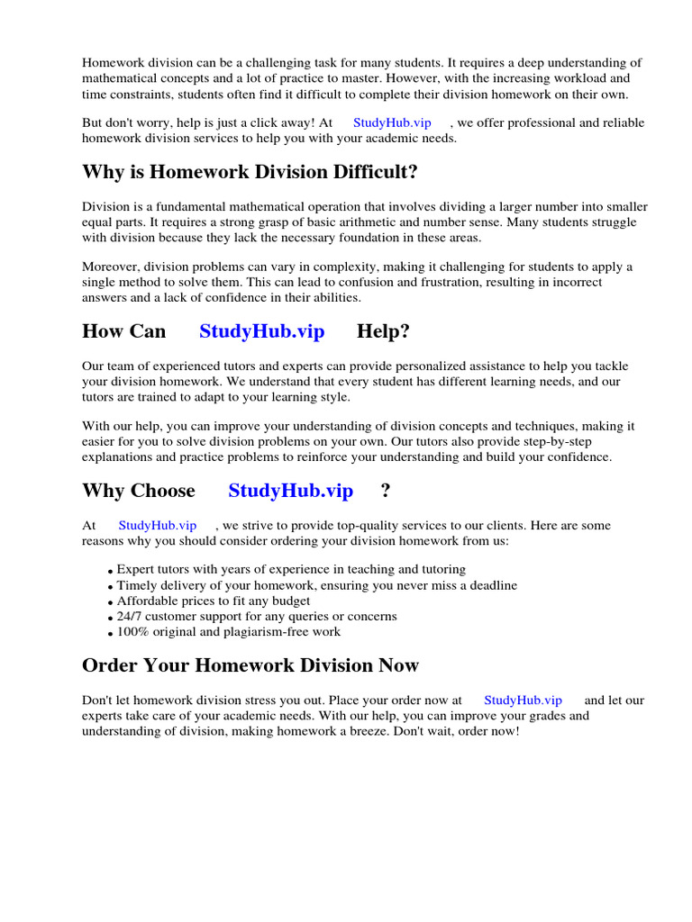 Homework Division | PDF | Worksheet | Mathematics
