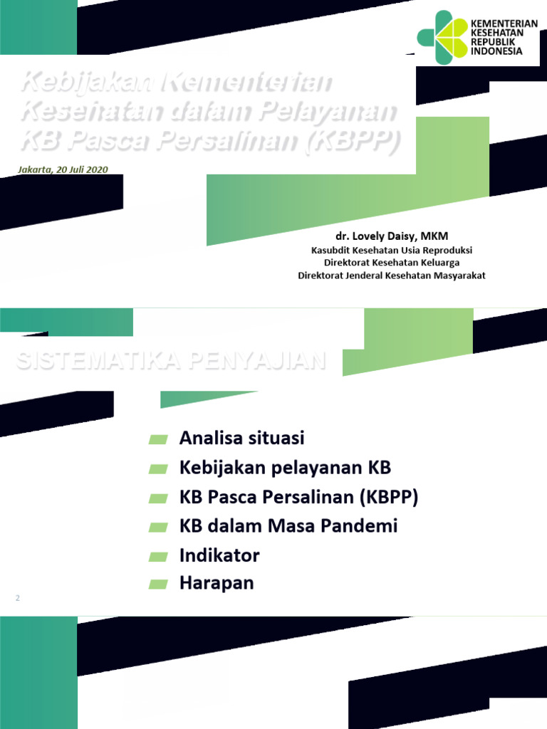 KSD Kespro - Kebijakan Kemenkes Utk KBPPERSALINAN | PDF