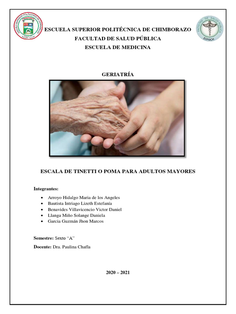 Grupo 7 - Prueba Levantate y Anda | PDF | Medicina CLINICA