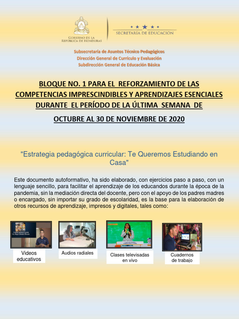 4to Grado Periodo de Reforzamiento Bloque Uno 1 | PDF | Plan de estudios | Educación primaria