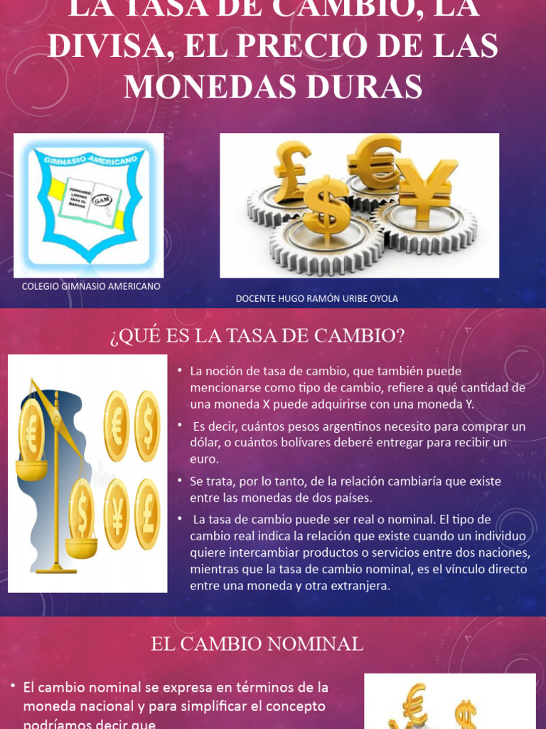 La Tasa de Cambio, La Divisa | PDF | Moneda | Tipo de cambio