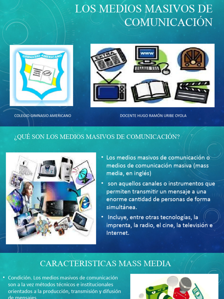 Los Medios Masivos de Comunicación | PDF | Medios de comunicación en masa | Comunicación