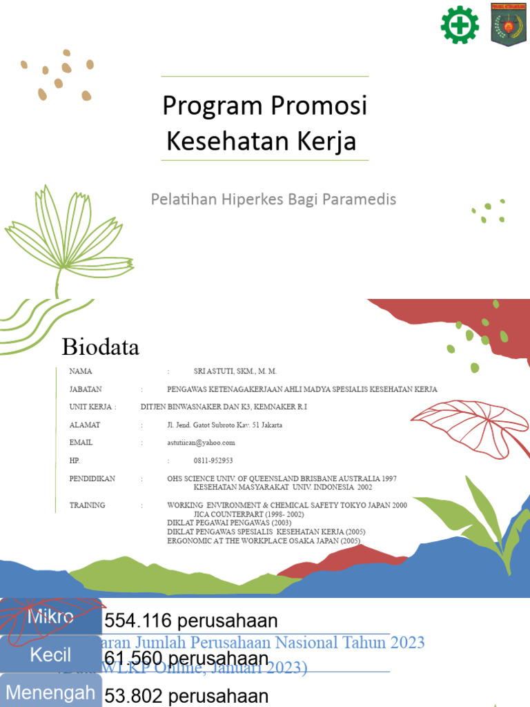 Kebijakan Promosi Kesehatan Kerja | PDF