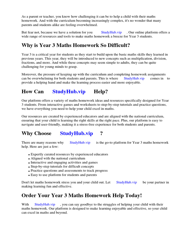 Maths Homework Ideas Year 3 | Download Free PDF | Worksheet | Homework