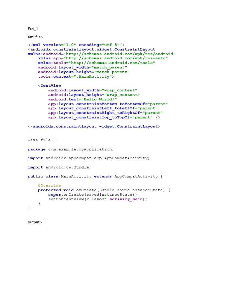 Ex4 | PDF | Android (Operating System) | Application Software