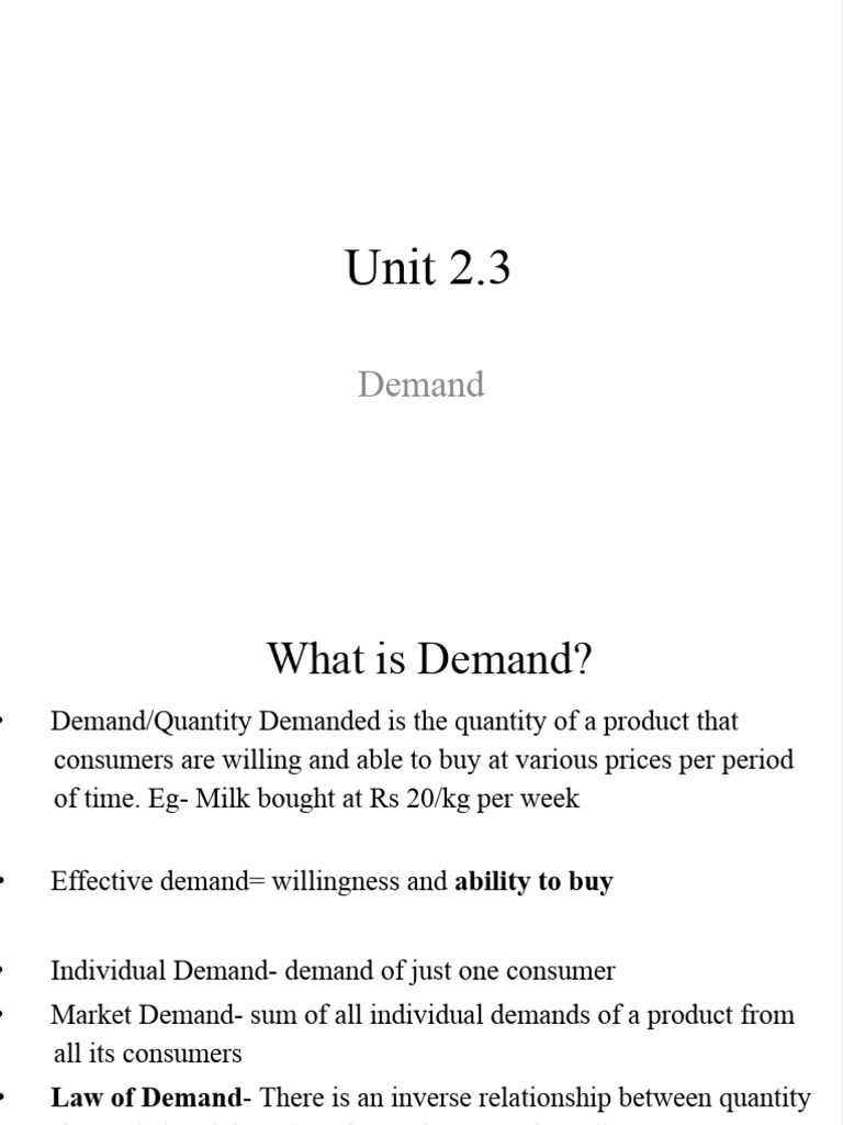 Economics (Demand Notes) | PDF | Business | Finance & Money Management