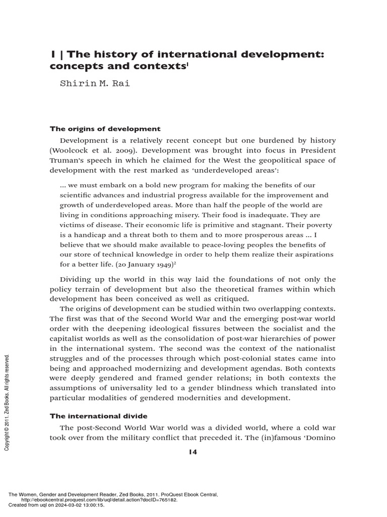 The Women Gender and Development Reader - (1 The History of ...