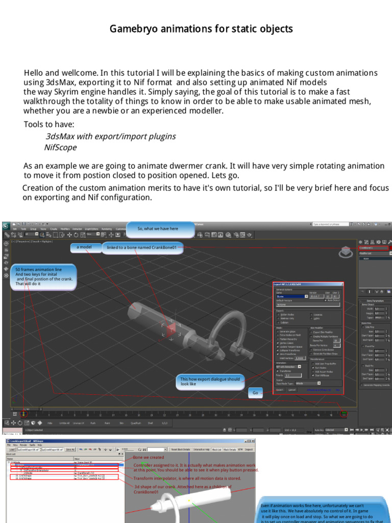 Gamebryo Animation Tutorial 001 | PDF | Computing