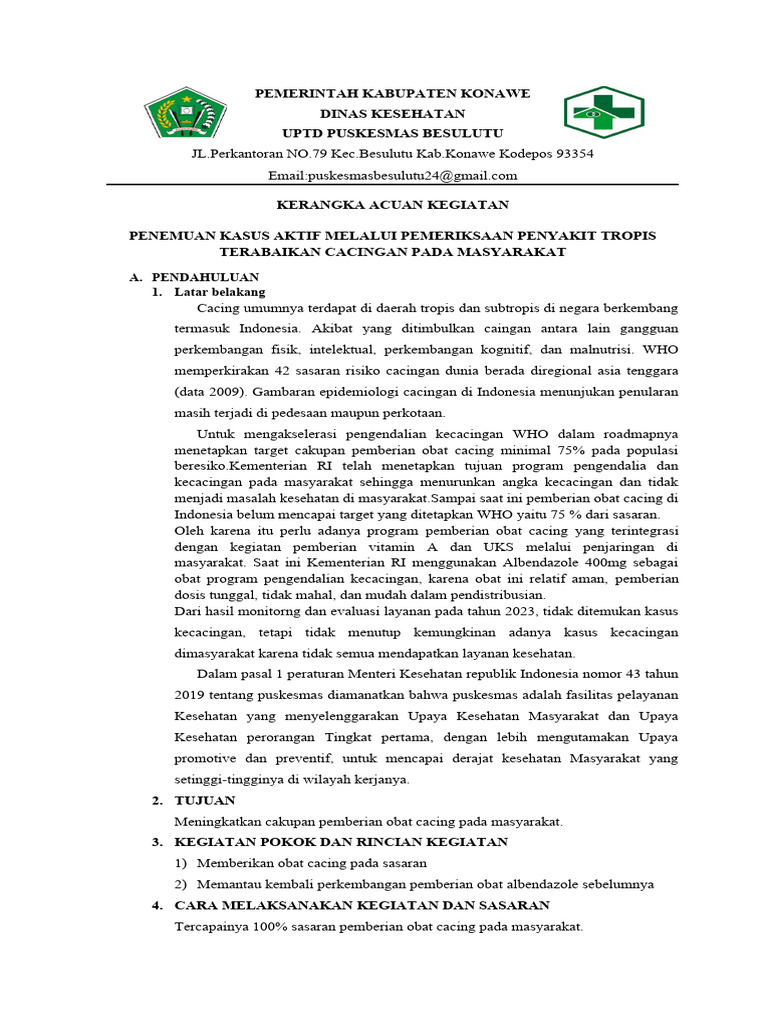 Kak Sweeping Dan Pemantauan Kejadian Ikutan Paska Pemberian Obat ...