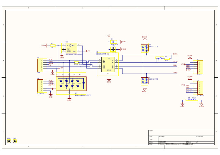 RS422-SPI Adapter 1.0 Schematic | PDF
