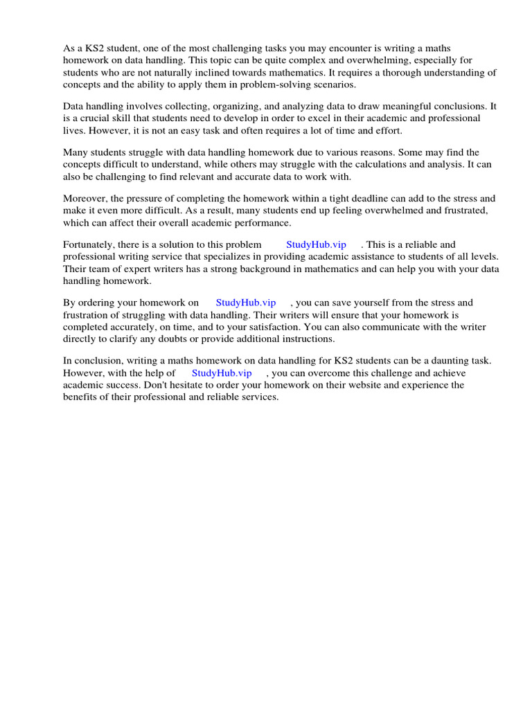 Maths Homework Data Handling Ks2 | PDF | Worksheet | Mathematics