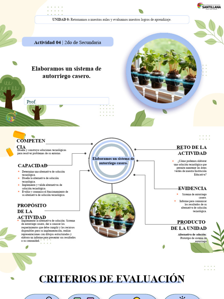 2do Sec - UNIDAD 0 - Actividad 4 - CyT Diseña 2024 | PDF | Riego | Agua 2do Sec - UNIDAD 0 - Actividad 4 - CyT Diseña 2024 | PDF | Riego | Agua